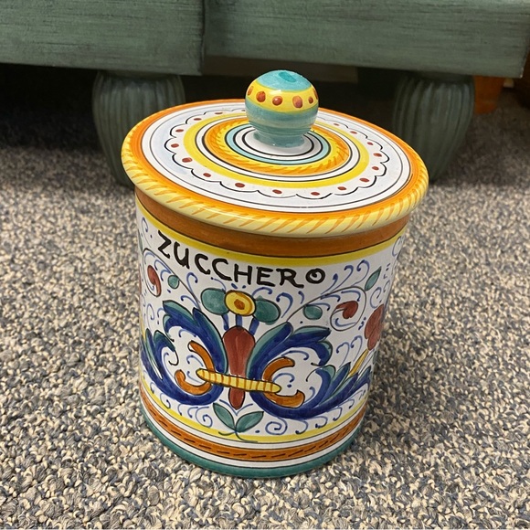 Hand Crafted | Kitchen | Deruta Italian Ceramic Sugar Pantry Jar ...